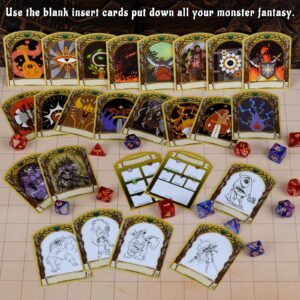 DND Initiative & Combat Tracker Set of 6PCS Erasable Acrylic Top on Screen with Character, Monster Insert Cards DM Tools, Accessories for Dungeons and Dragons, Pathfinder, TTRPGs