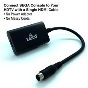 Kaico SEGA Saturn 1080p HDMI Adapter - for use with Sega Saturn - Supports S Video Output – Supports PAL and NTSC Consoles – Aspect Ratio Switch for 16:9 or 4:3