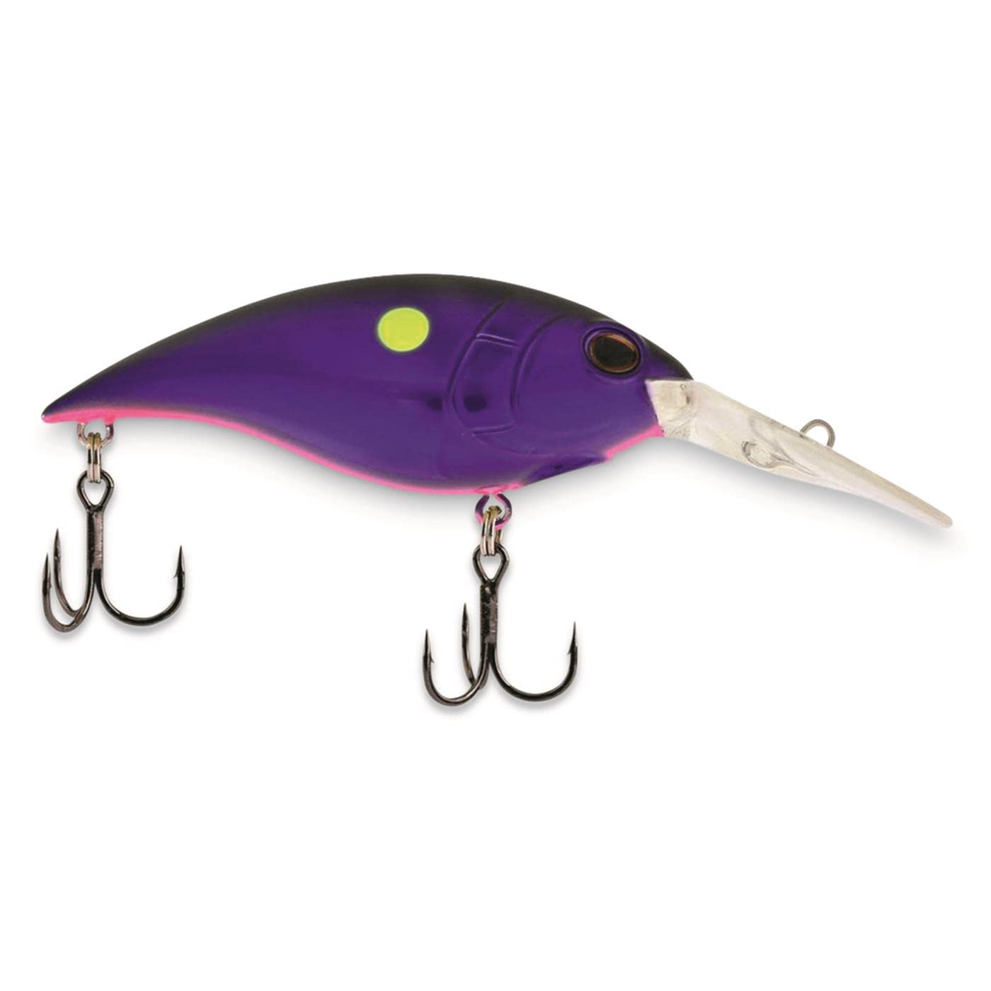 Berkley Money Badger Fishing Lure, Purple Glimmer, 1/3 oz, 2.5in | 6.25cm, Hybrid Baitfish-Crayfish Design, Patented FlashDisc Technology, Equipped with Sharp Fusion19 Hooks