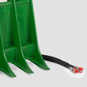 titan attachments 72in clamshell root grapple rake fits john deere global euro loaders, twin 3,000 psi cylinders, brush debris landscaping grapple