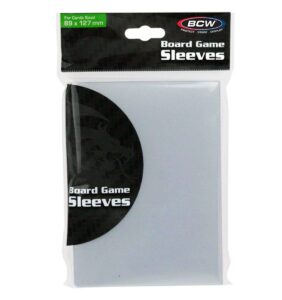 bcw double size 89 mm x 127 mm board game sleeves - 50 ct