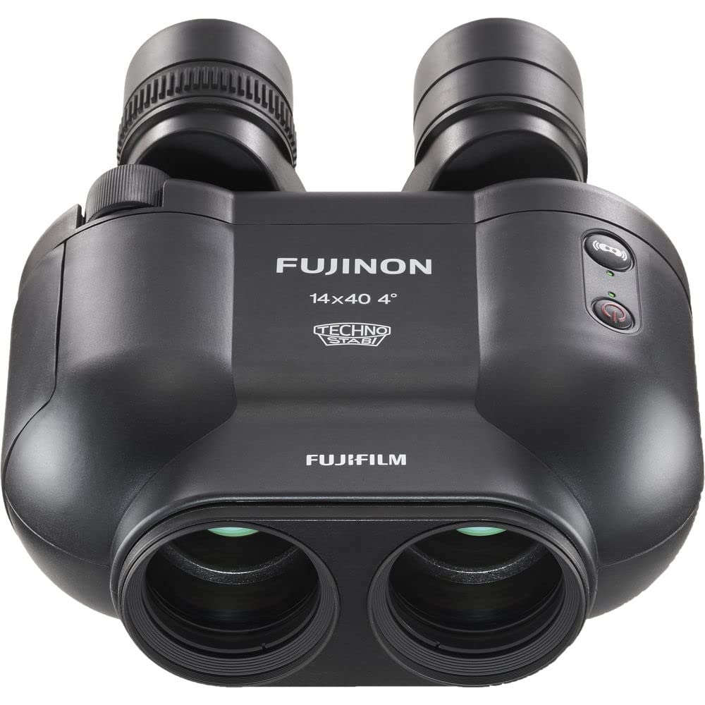 Fujifilm Fujinon 14x40 TSX1440 Techno-Stabi Image-Stabilized Binoculars (Black) (16668012) Bundle with SanDisk 64GB Extreme PRO SD Card + Flashlight + Backpack + Floating Strap + Cleaning Kit