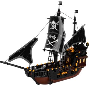 yoxindax pirate ship building blocks kit - pirates ship model bricks toy sets, adventure construction display build kit for boys girls, great gift for adult kid who like creative playset(621 pieces)