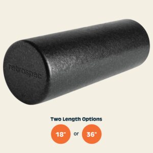 Retrospec Relief FR 18" & 36" High-Density EPP Extra Firm Round Foam Roller for Exercise, Massage Yoga, Pilates and Post Workout Muscle Recovery, Easy to Use