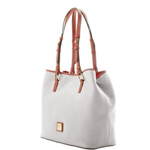 Dooney & Bourke Handbag, Pebble Grain Briana With Pouch Shoulder Bag - White