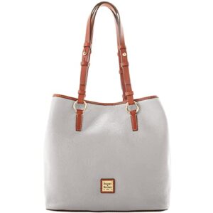 dooney & bourke handbag, pebble grain briana with pouch shoulder bag - white