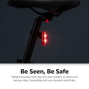 Schwinn Rechargeable Bike Tail Light, 80 Lumens, Enhanced 24/7 Visibility, Type-C USB, 36 Foot Beam Distance, Bicycle Accessory