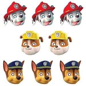 Amscan Paw Patrol Birthday Party Supplies Bundle Pack includes Children's Party Paper Masks - 16 Count