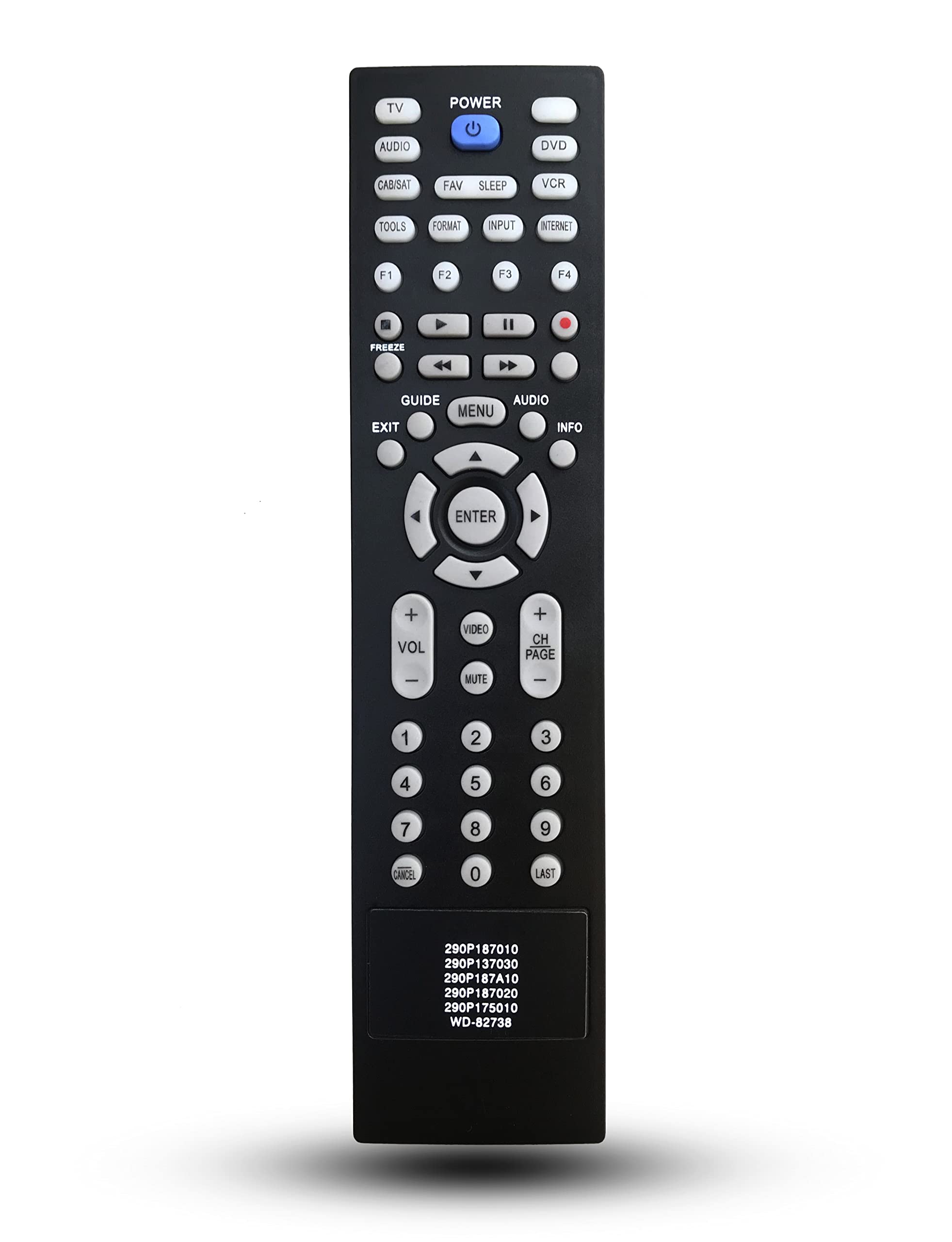 Universal Replacement Remote Control for Mitsubishi 3D DLP TV WD73C9 WD73C11 WD60C9 WD60C10 WD65C9 WD92840 WD73737 WD73738 LT-62144 LT-46164 LT-46265