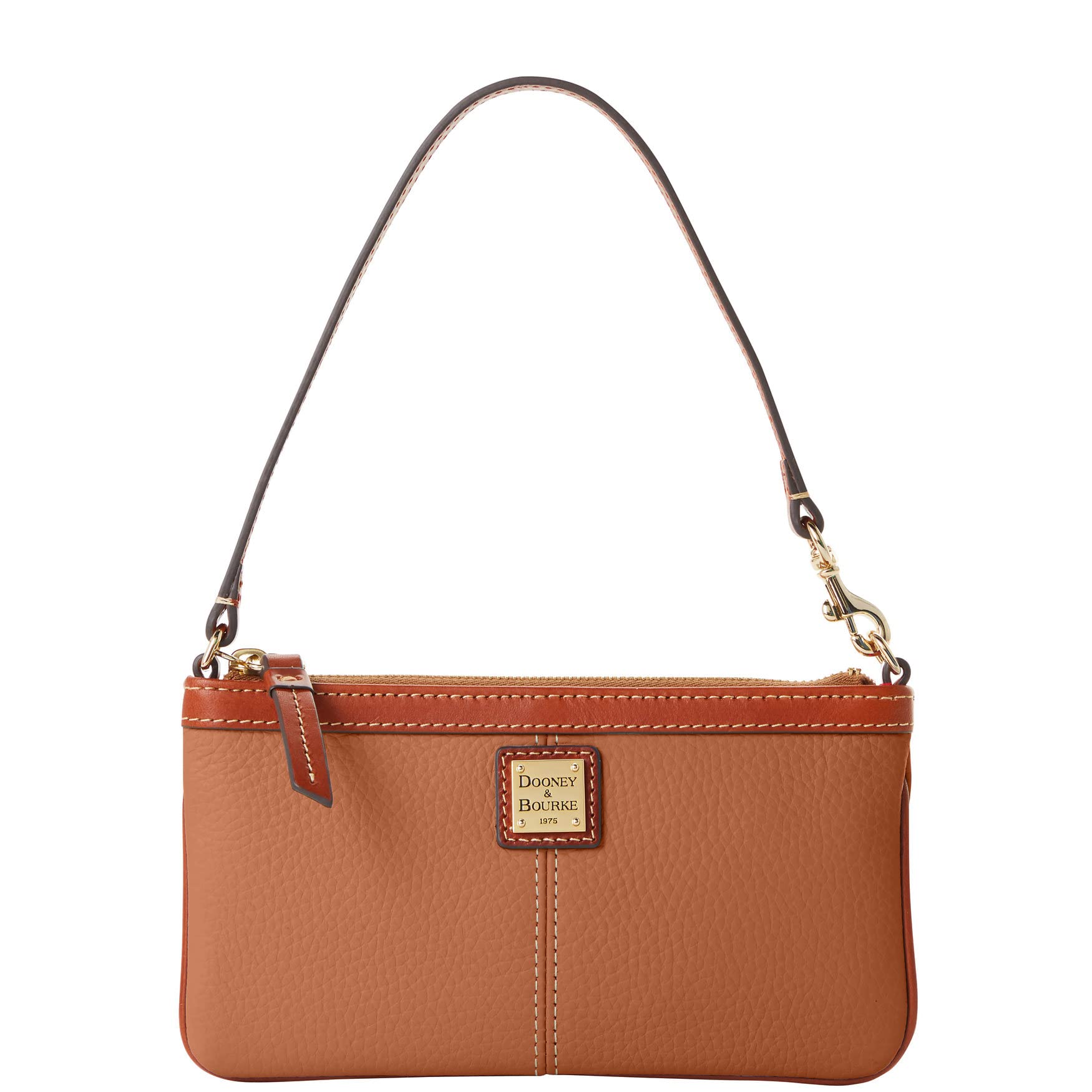 Dooney & Bourke Handbag, Pebble Grain Large Slim Wristlet - Caramel