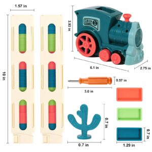 BAIWER 200 PCS Domino Train Toy Set, Automatic Dominos Train for Kids Boys Girls, Electric Dominoes Machine Train Toy Set with Sound Light, Birthday Gifts for Kids Family Games Dominos Dominoes