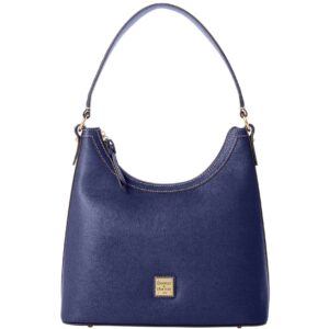 dooney & bourke handbag, saffiano hobo shoulder bag - marine