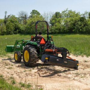 Titan Attachments 3 Point Hydraulic 6-Way 84" Rear Blade, Fits Cat 1 & 2 Tractors, 3 Cylinders for Tilt, Angle, Offset Grading and Scraping Land Leveler