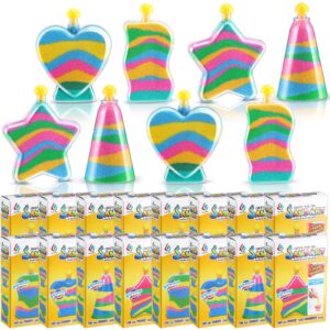 deekin sand art kits for kids create your own clear sand art bottles with funnels and sticks, diy colored sand arts and crafts for boys girls(24 sets)