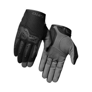 giro gnar men's mountain cycling gloves - dark shadow/black, medium