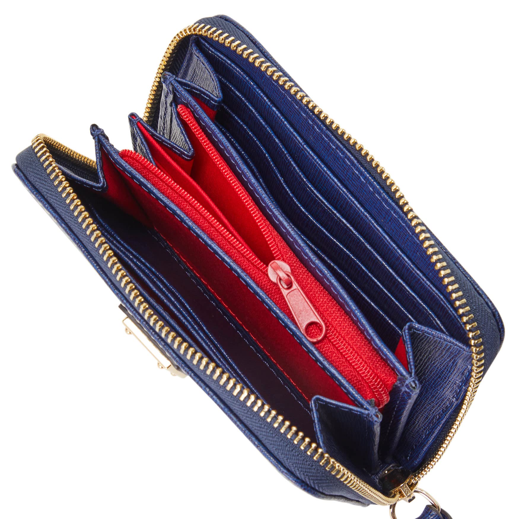 Dooney & Bourke Wallet, Saffiano Medium Zip Around Credit Card Case Wallet - Marine