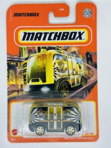 matchbox - mbx self-driving bus - yellow - 28/100 - mint/nrmint ships bubble wrapped in a box