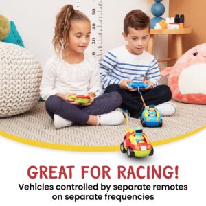 PREXTEX 2 Pack Cartoon Remote Control Cars - Police Car and Race Car and Five Small Plush Christmas Stuffed Animal House - Penguin Toy, Polar Bear Plush, Whale, Narwhal, Walrus, Toy Igloo