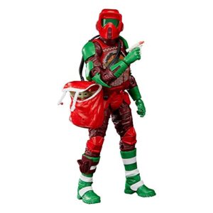 star wars the black series 6-inch scout trooper (holiday edition) and grogu in holiday-themed bag multicolored collectable action figure f5307 ages 4 and up