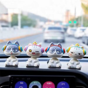 Cat Bobbleheads for Car Dashboard,Dashboard Decorations,Cute Cartoon Bobblehead Toy,Office Accessories, Cab Accessories,Interior Decoration, Best Gift (Naughty)