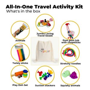 Mini Voyager Travel Activity Kit for Kids, Includes Crafts, Toys & Games Designed for Children’s Independent Play, Boys & Girls Quiet Time Sets for Road Trips, Airplanes & Hotels (3-4 Years Old)…