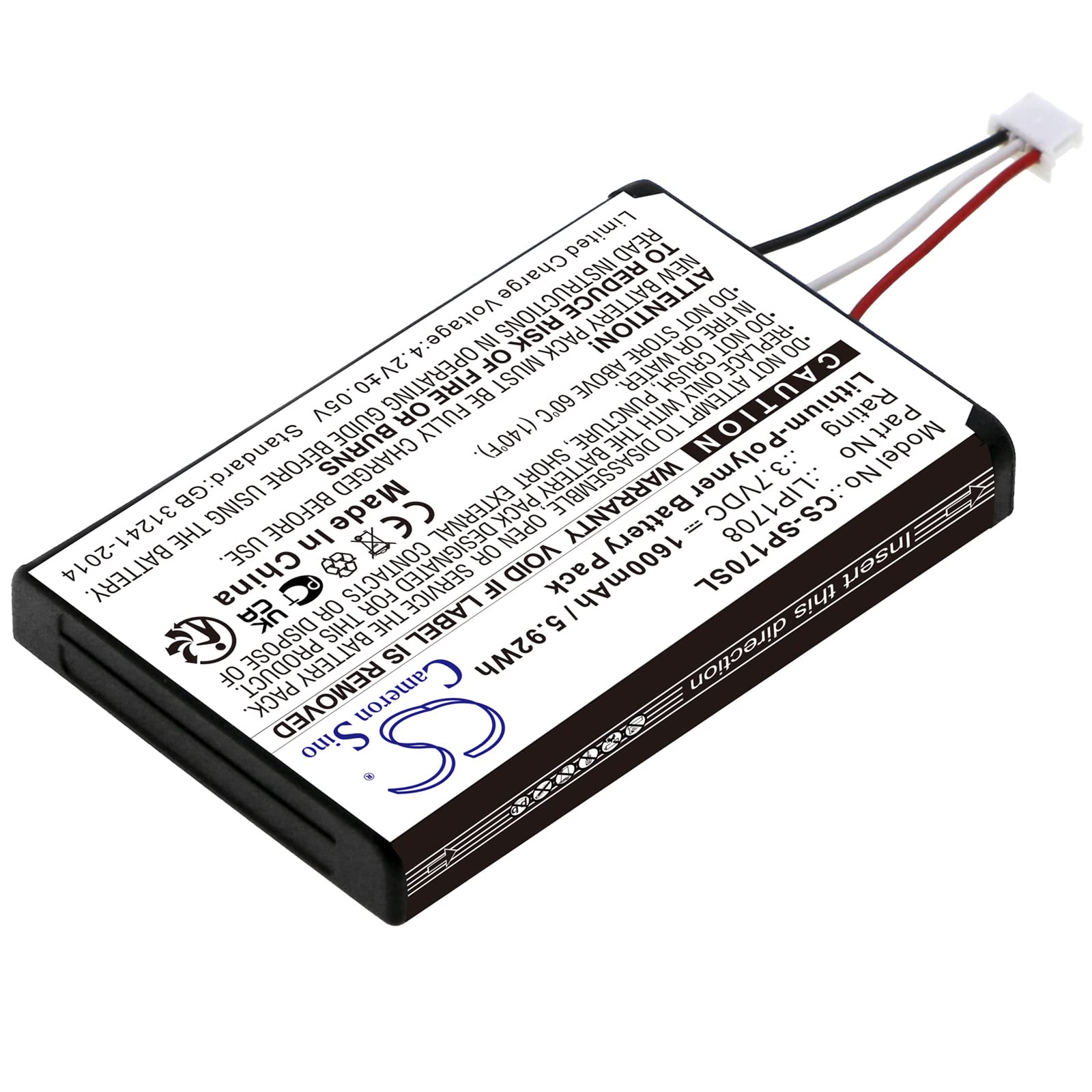 ELMEKO Replacement for Battery Compatible Sony LIP1708, CFI-1015A, CFI-ZCT1W, PS5 DualSense (1600mAh/3.7V)