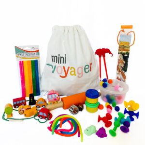 Mini Voyager Travel Activity Kit for Kids, Includes Crafts, Toys & Games Designed for Children’s Independent Play, Boys & Girls Quiet Time Sets for Road Trips, Airplanes & Hotels (3-4 Years Old)…