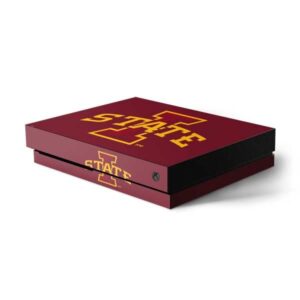 skinit decal gaming skin compatible with xbox one x console - officially licensed college iowa state design