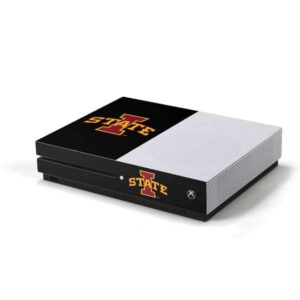 skinit decal gaming skin compatible with xbox one s console - officially licensed college iowa state black design