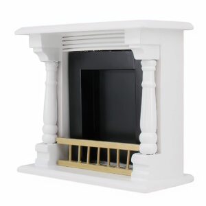 dollhouse decoration accessories,1:12 dollhouse fireplace without fire,dollhouse miniature furniture room wooden vintage black gold fireplace mini furniture for christmas dollhouse dolls furniture