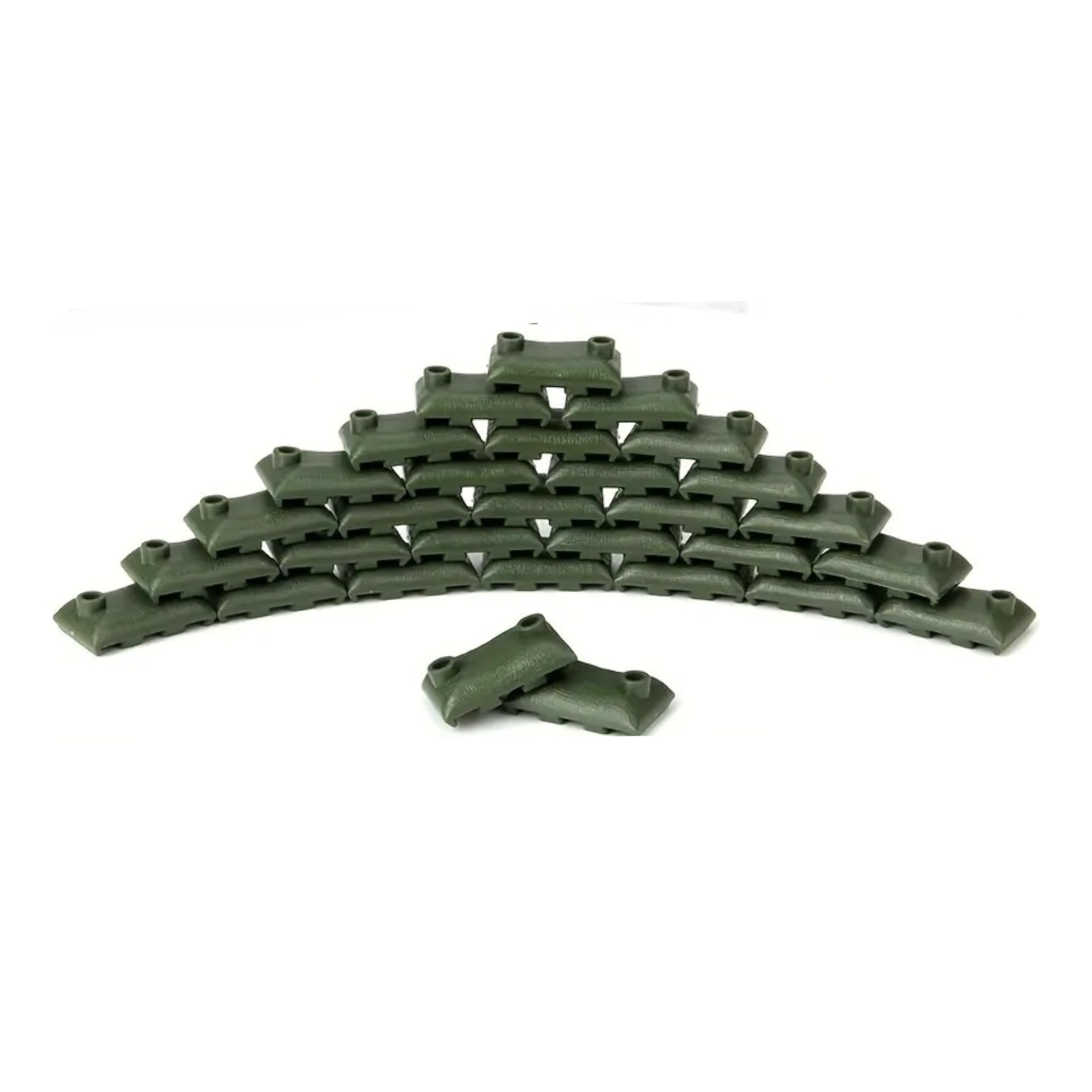 General Jim's Custom Military Green Army Sandbags Designed for Toy Brick Building Block Modular Building Toy Army Military Set of 30 - for Teens and Adults