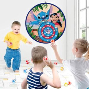 VDESFUEBY Cartoon Birthday Party Supplies- 26in Board Game 12 Sticky Balls and Hooks Party Favors Gifts Indoor Outdoor Kids Sports Game