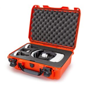 nanuk 925 waterproof hard case with foam insert for oculus quest 2 - orange