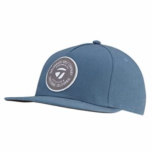 taylormade golf 5 panel flatbill hat steel blue