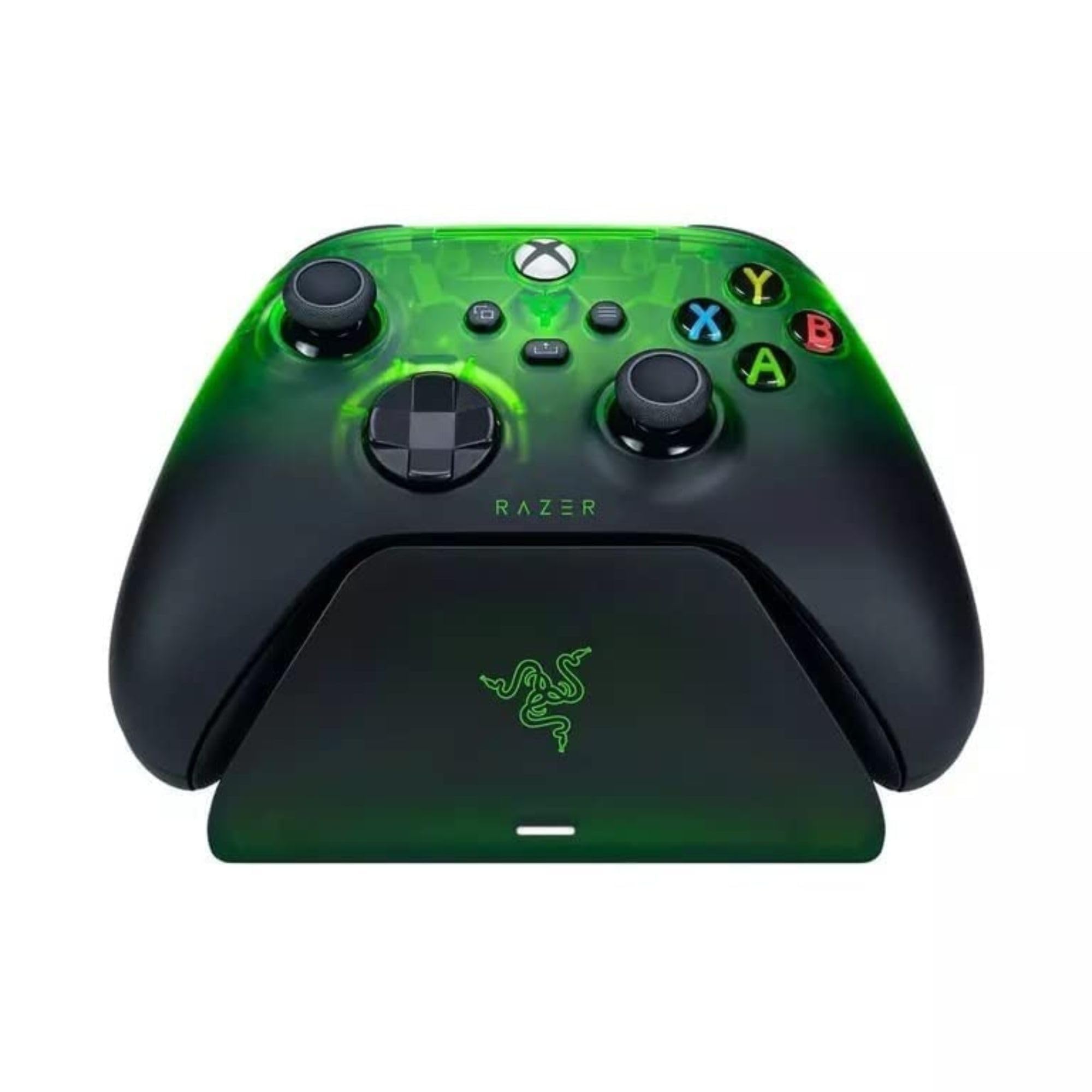 Razer Wireless Controller & Quick Charging Stand Bundle for Xbox Series X|S, Xbox One: Impulse Triggers - Textured Grips - 12hr Battery Life - Magnetic Secure Charging Limited Green Edition