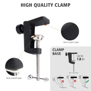 For HyperX QuadCast S White Boom Arm - White Mic Arm Compatible with Hyper x QuadCast, Microphone Boom Arm with Pop Filter, Improve Sound Quality, Mic Boom Arm for Hyperx QuadCast by SUNMON