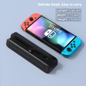 Switch Dock for Nintendo Switch/Switch OLED,Portable Dock with 1000Mbs LAN Port 4K HDMI TV USB 2.0 Port and USB C Charging Port,Compatible with Nintendo Switch