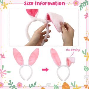 36 Pcs Easter Bunny Ears Headbands and Easter Party Eye Glasses Bunny Party Favors Plush Rabbit Ears Funny Chick Eggs Glasses Eyewear for Teens Adult Easter Birthday Bunny Party Supplies Decorations