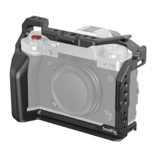 smallrig x-t5 camera full cage for fujifilm, aluminum alloy camera rig for fujifilm xt5 with shutter button, built-in qd port, nato rails and quick release plate for arca - 4135