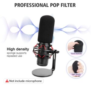 For HyperX QuadCast S White Boom Arm - White Mic Arm Compatible with Hyper x QuadCast, Microphone Boom Arm with Pop Filter, Improve Sound Quality, Mic Boom Arm for Hyperx QuadCast by SUNMON