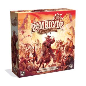 zombicide running wild expansion - ride or die in the undead west! cooperative strategy game with tabletop miniatures, ages 14+, 1-6 players, 45-60 min playtime, made by cmon