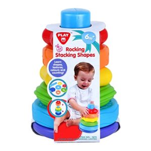 play rocking stacking shapes perfect & durable toy early learning toys for toddlers 6 months soft building stacker birthday gifts for boys & girls