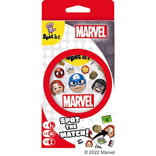 Zygomatic Spot It! Marvel Emojis (Eco-Blister) - Marvel Super Heroes Family Card Game for Superhero Fun! Fast-Paced Matching Game for Kids and Adults, Ages 6+, 2-8 Players, 15 Minute Playtime, Made