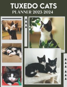 tuxedo cats planner calendar 2023 - 2024: tuxedo cats 2023-2024 monthly large planner, 2023-2024 planners for women men dad mom, christmas birthday gifts for student teacher