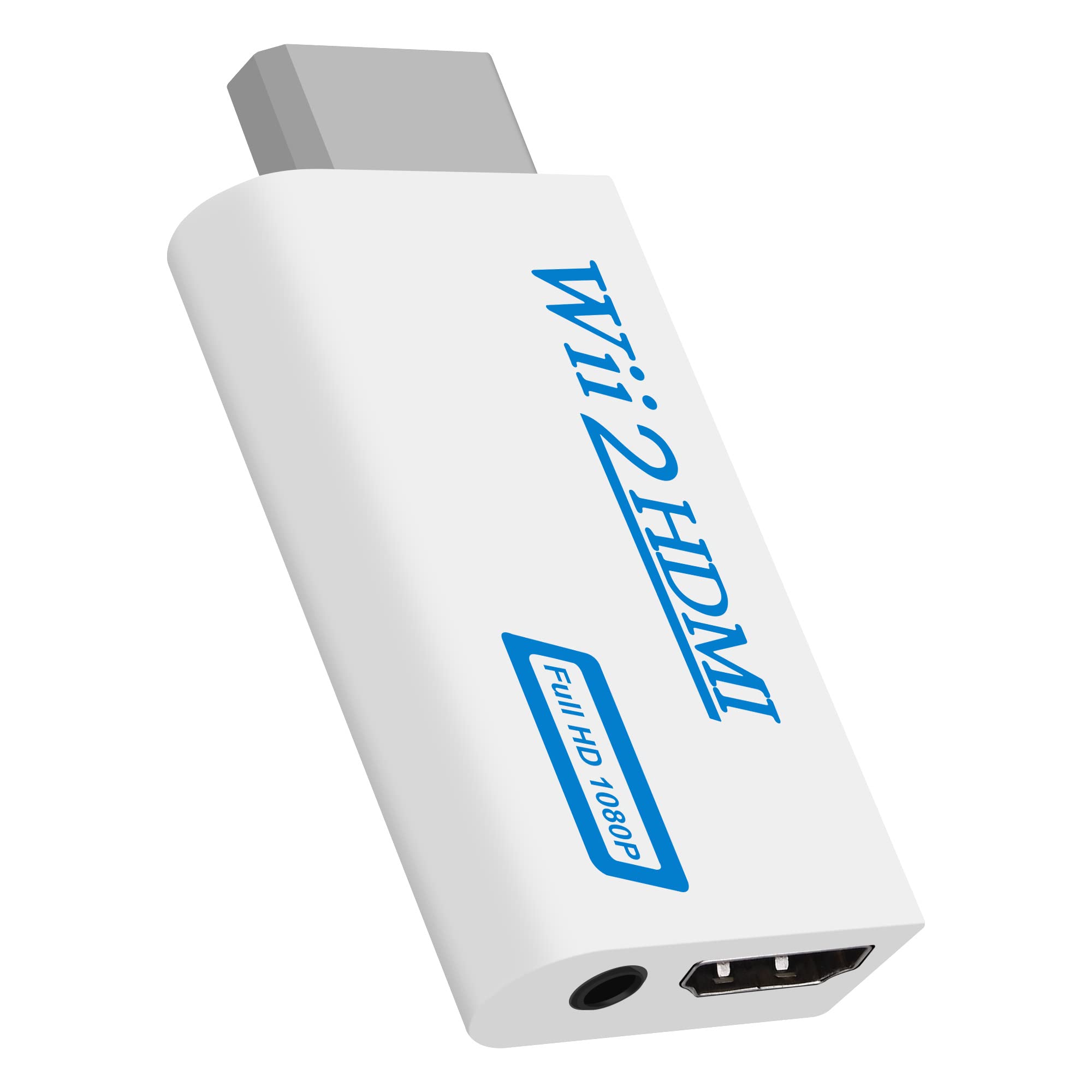 Uzifhdhi Wii to HDMI Converter, Wii to HDMI Adapter for Wii to HDMI HDTV/Monitor Supports All Wii Display Modes