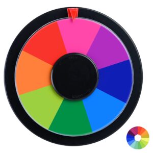 delizon 8 inch color prize wheel, double-sided 8/16 slot spinning wheel fortune game, holiday activities, party, classroom or home education