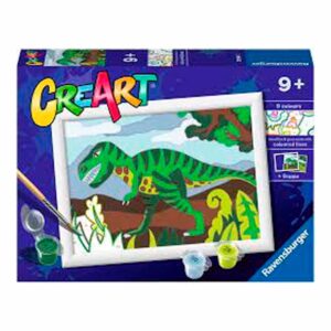 ravensburger creart roaming dinosaur paint by numbers kit for kids - 23561 - painting arts and crafts for ages 9 and up