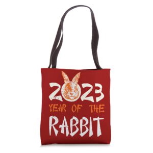 2023 year of the rabbit chinese new year 2023 zodiac rabbit tote bag