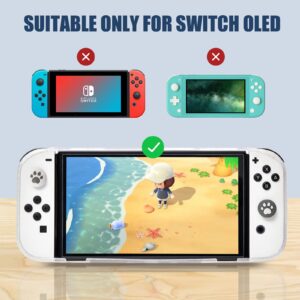 Switch OLED Glitter Case, Soft and Comfortable Switch OLED TPU Case with Cute Switch OLED Thumb Grips