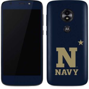 skinit decal phone skin compatible with moto e5 play - officially licensed college united states naval academy design